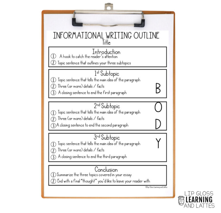 4 Tips to Get Started With Informative Writing - Lip Gloss Learning and ...