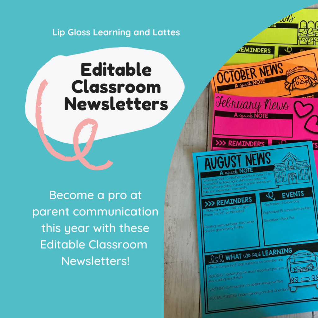 How to Create Effective Classroom Newsletters - Lip Gloss Learning and ...