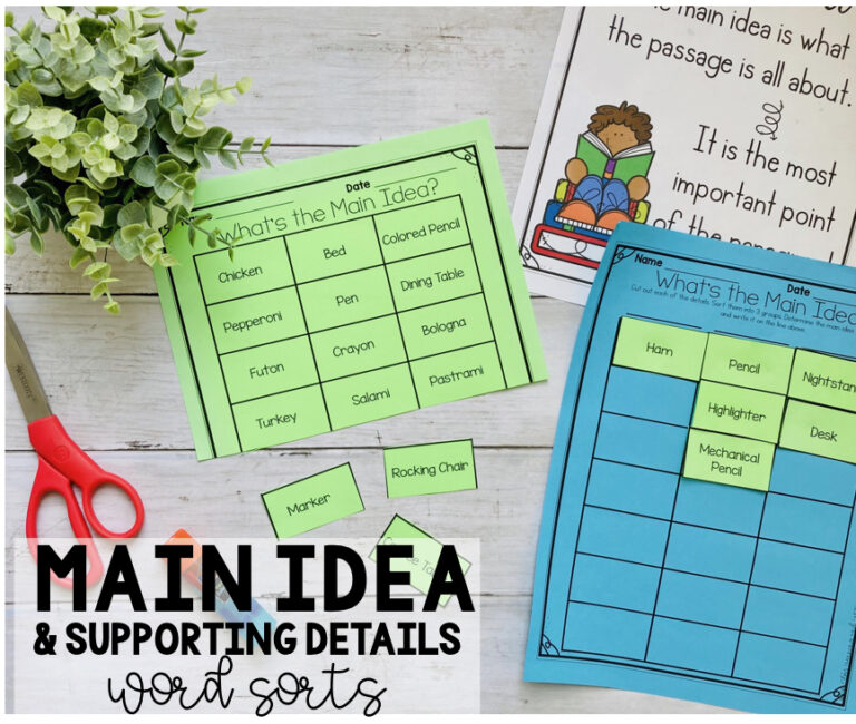 How to Teach Main Idea and Supporting Details - Lip Gloss Learning and ...