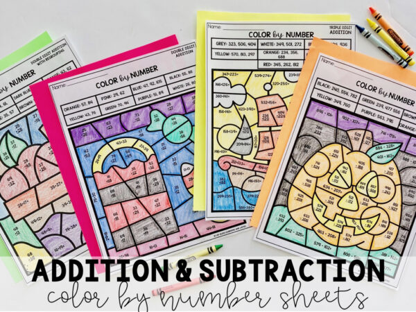 5 Reasons to Use Color By Number Math Sheets - Lip Gloss Learning and ...
