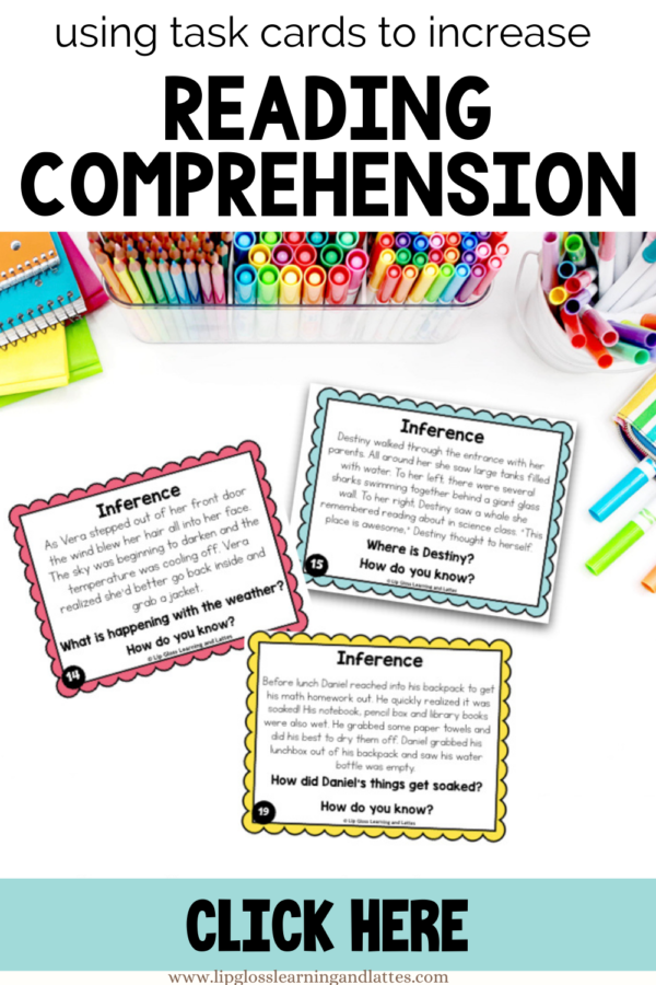Use Task Cards to Increase Reading Comprehension - Lip Gloss Learning ...