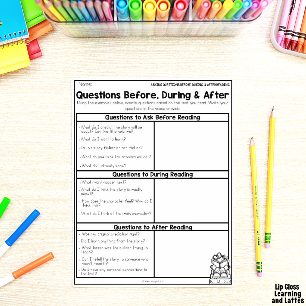 Asking and Answering Questions - Lip Gloss Learning and Lattes Asking ...