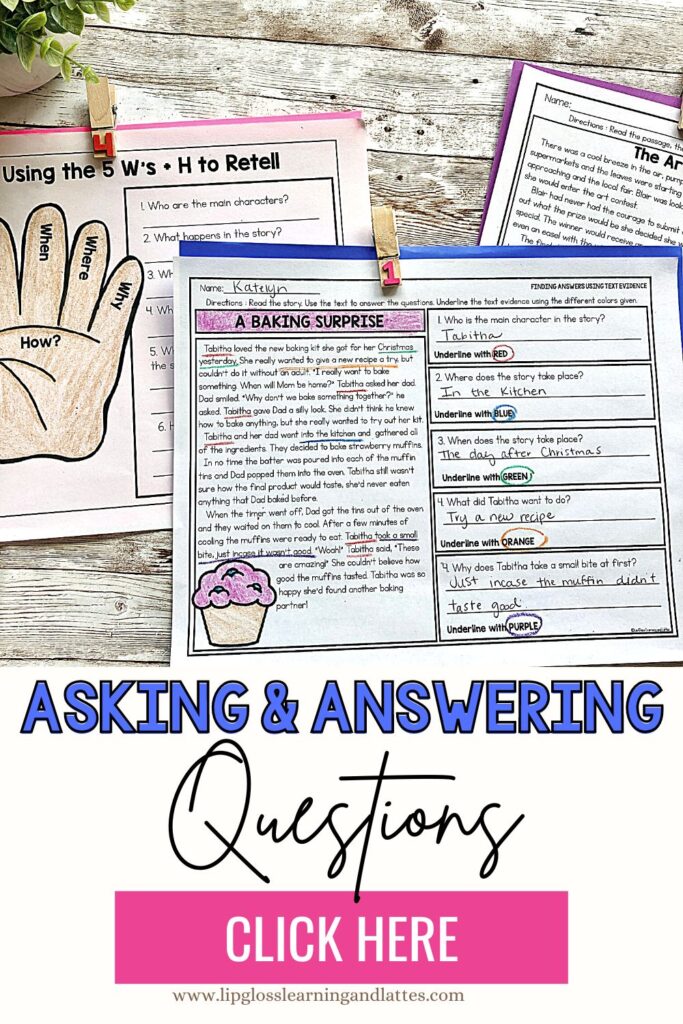 Asking and Answering Questions - Lip Gloss Learning and Lattes Asking ...