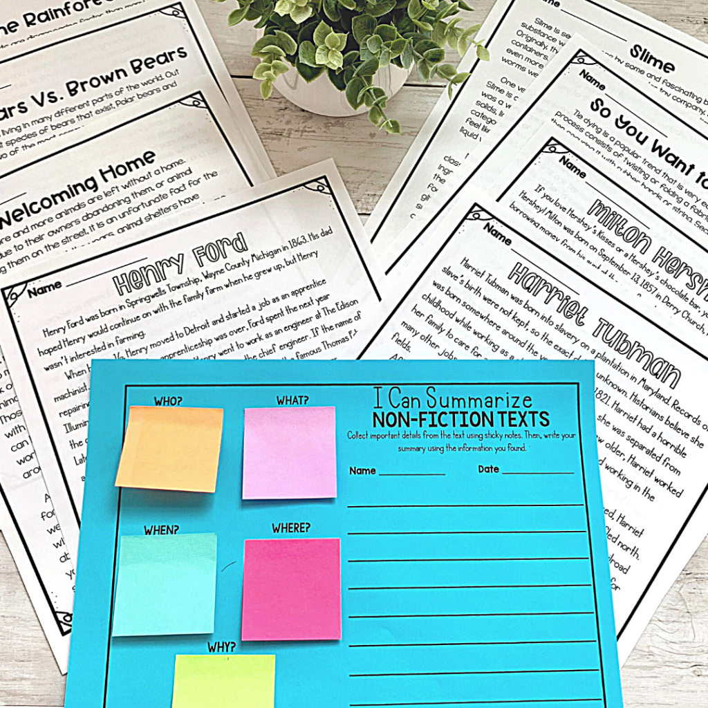 Summarizing nonfiction - Lip Gloss Learning and Lattes