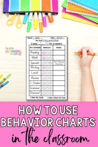 How to Use Behavior Charts in the Classroom - Lip Gloss Learning and Lattes